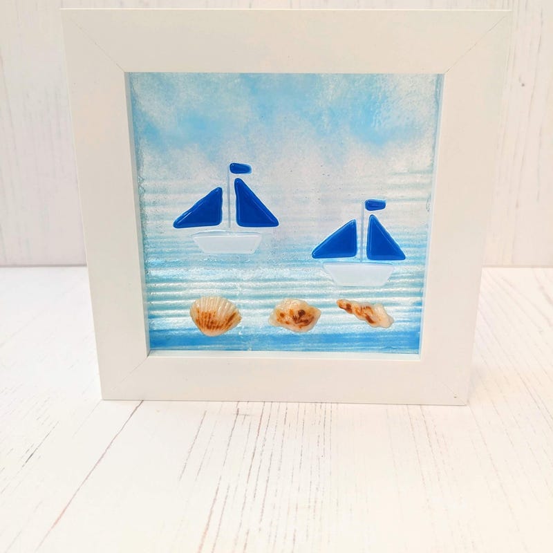 Fused Glass Beach Scene - Etsy