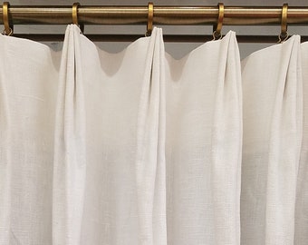 White Linen Drapes - Etsy