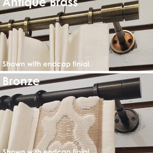 Metal Drapery Hardware Set With Ball Finial or Endcap Gold, Bronze ...