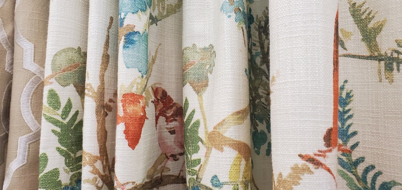 Emilia Multi Bird-in-branch Floral Print Lined Custom - Etsy