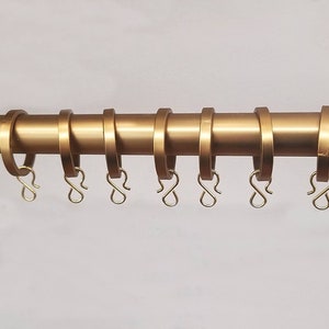 Metal Drapery Hardware Set With Ball Finial or Endcap Gold, Bronze ...