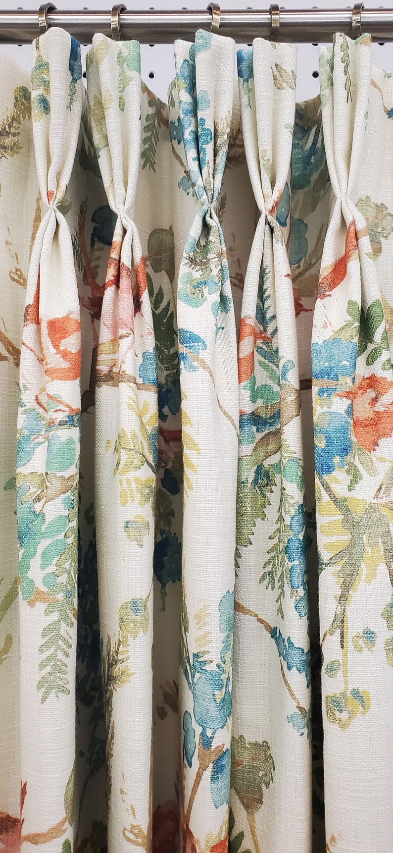 Emilia Multi Bird-in-branch Floral Print Lined Custom - Etsy