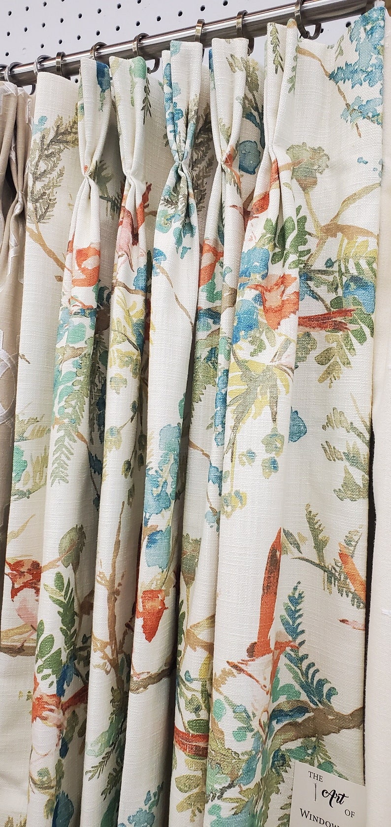 Emilia Multi Bird-in-branch Floral Print Lined Custom - Etsy