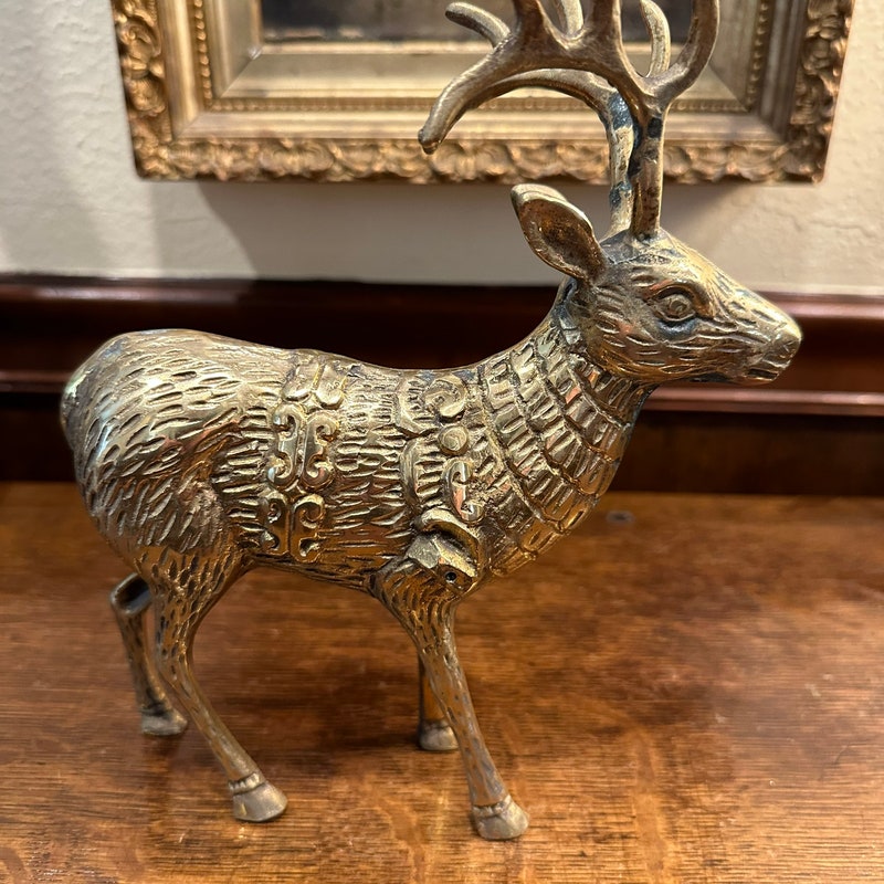 Brass Reindeer - Etsy