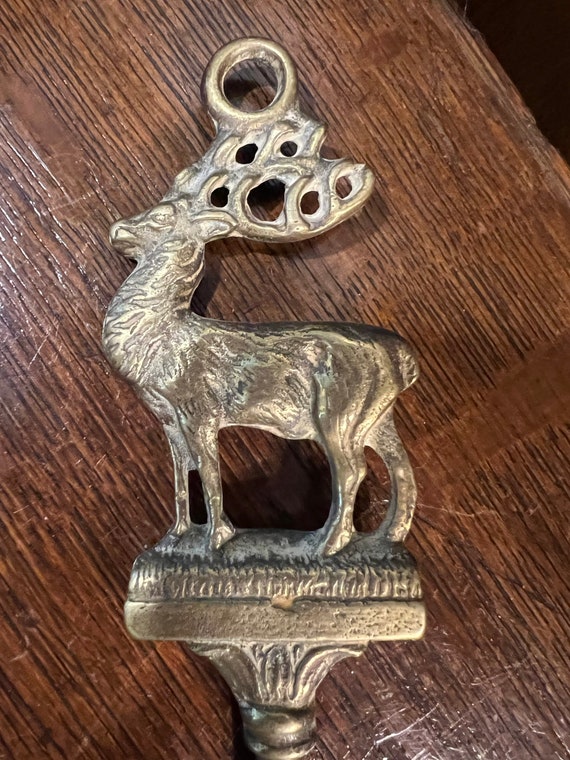 Antique Brass Hearth Fireplace Toasting Fork With Deer - Etsy