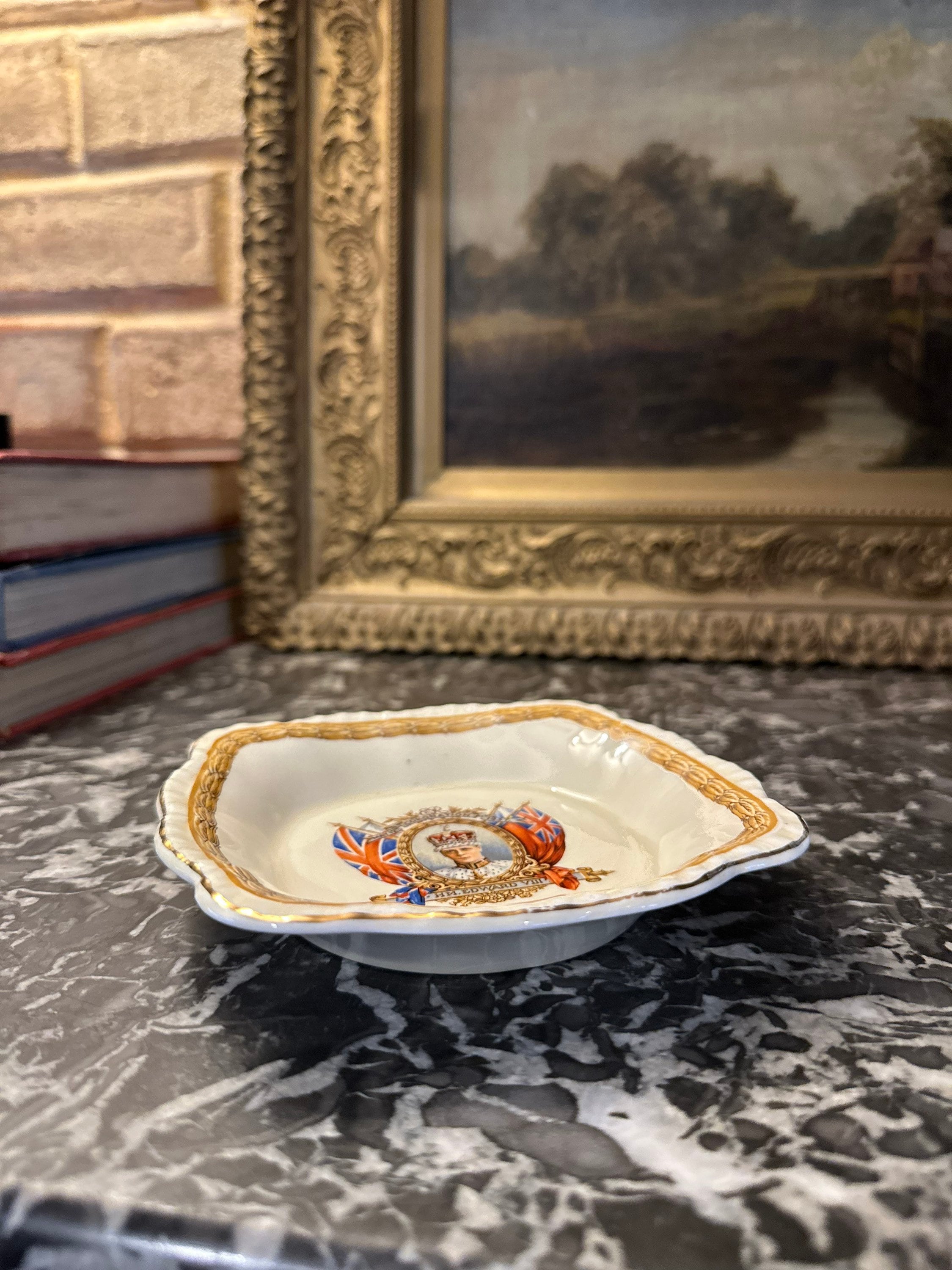 Antique King Edward VIII Coronation Trinket Dish Coaster - Etsy