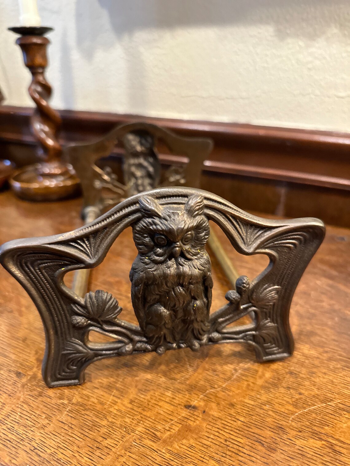 Antique Tabletop Owl Book Holder Slide - Etsy
