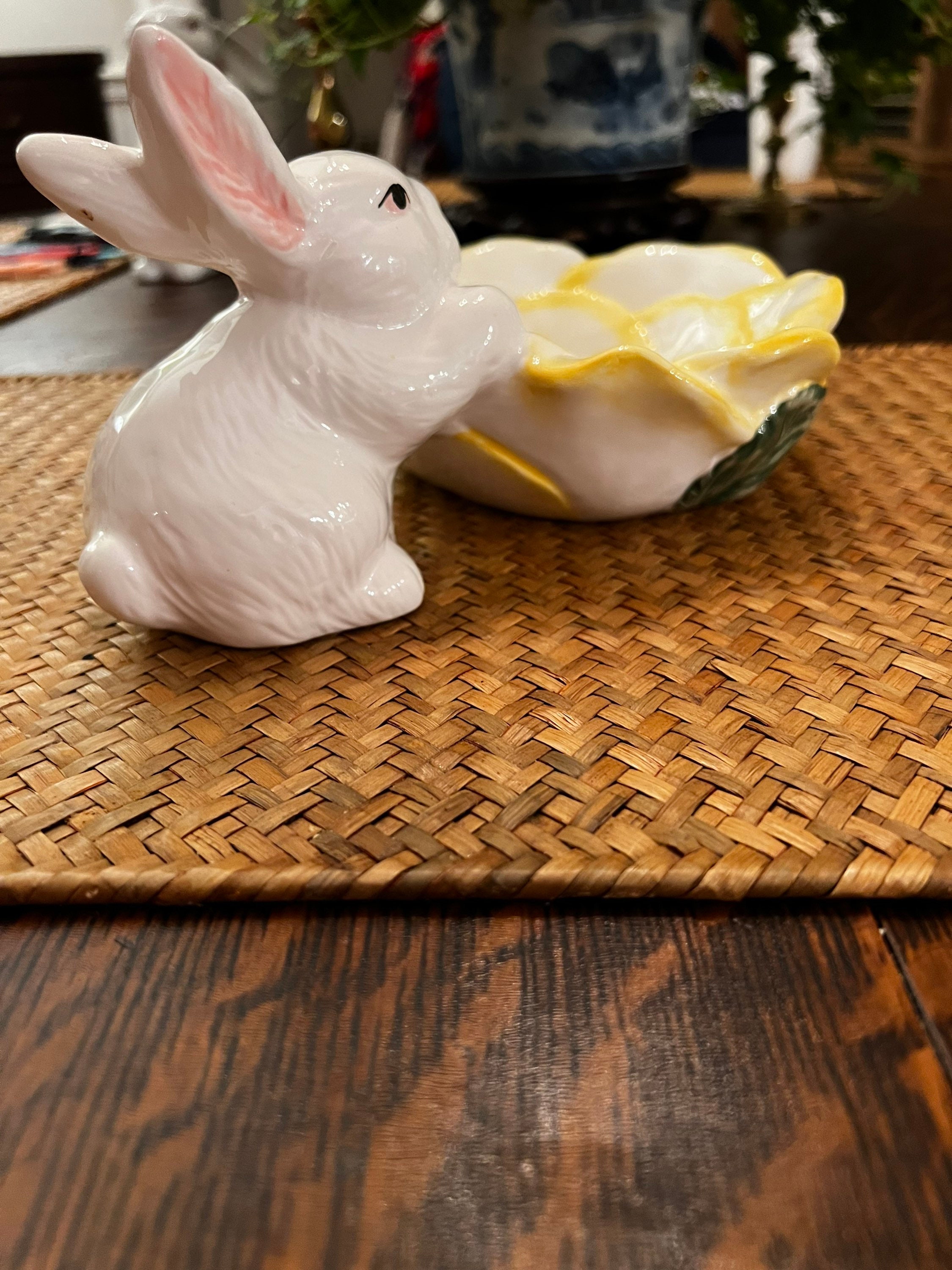 Vintage Fitz and Floyd Rabbit Bowl - Etsy