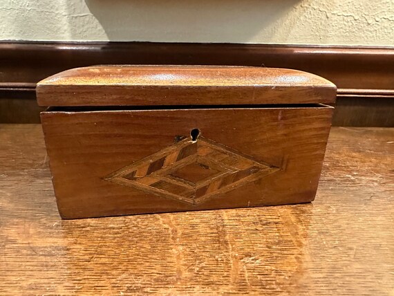 Antique Inlay Wood Box - Etsy