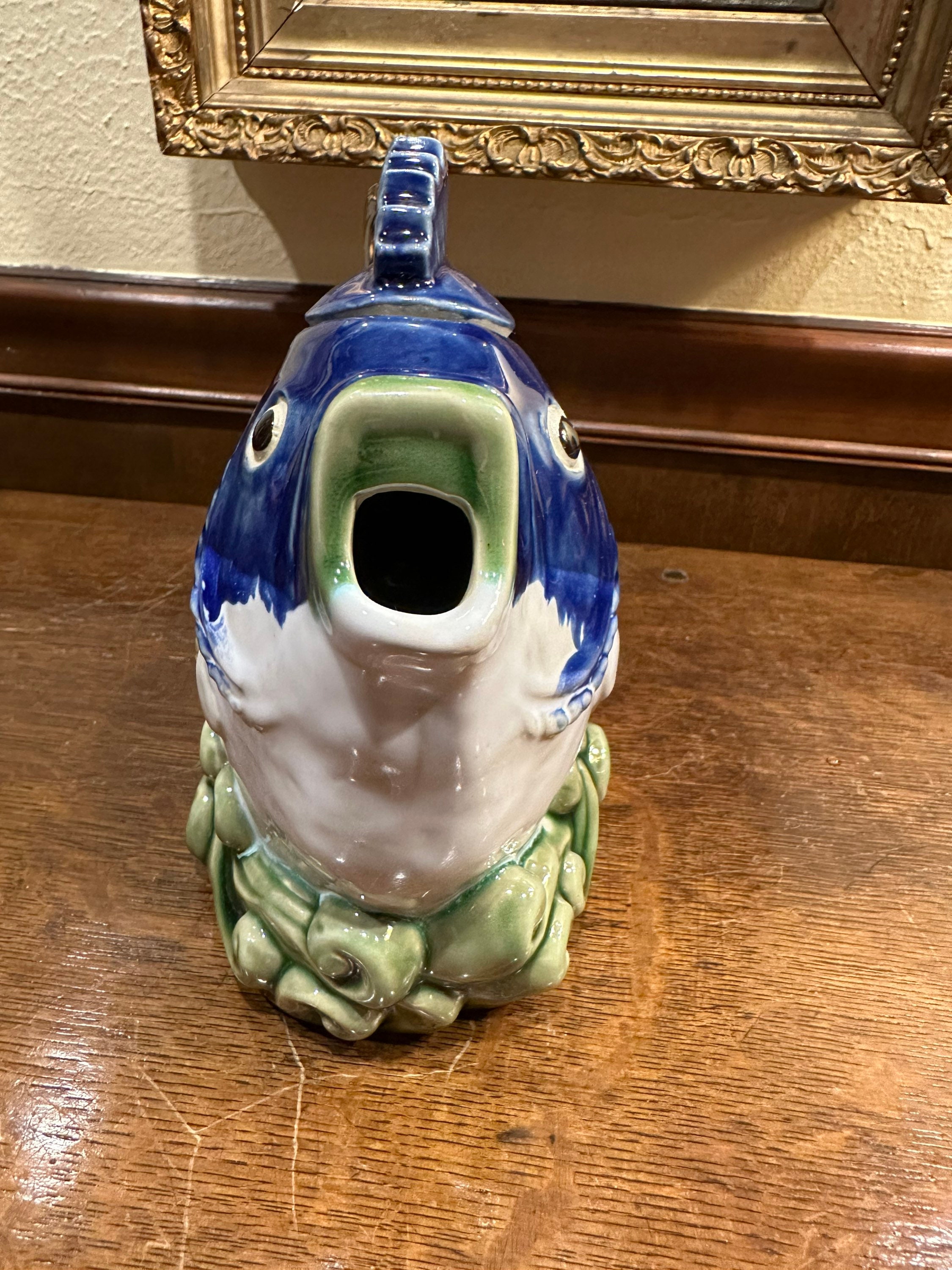 Majolica Like Fish Tea Pot - Etsy