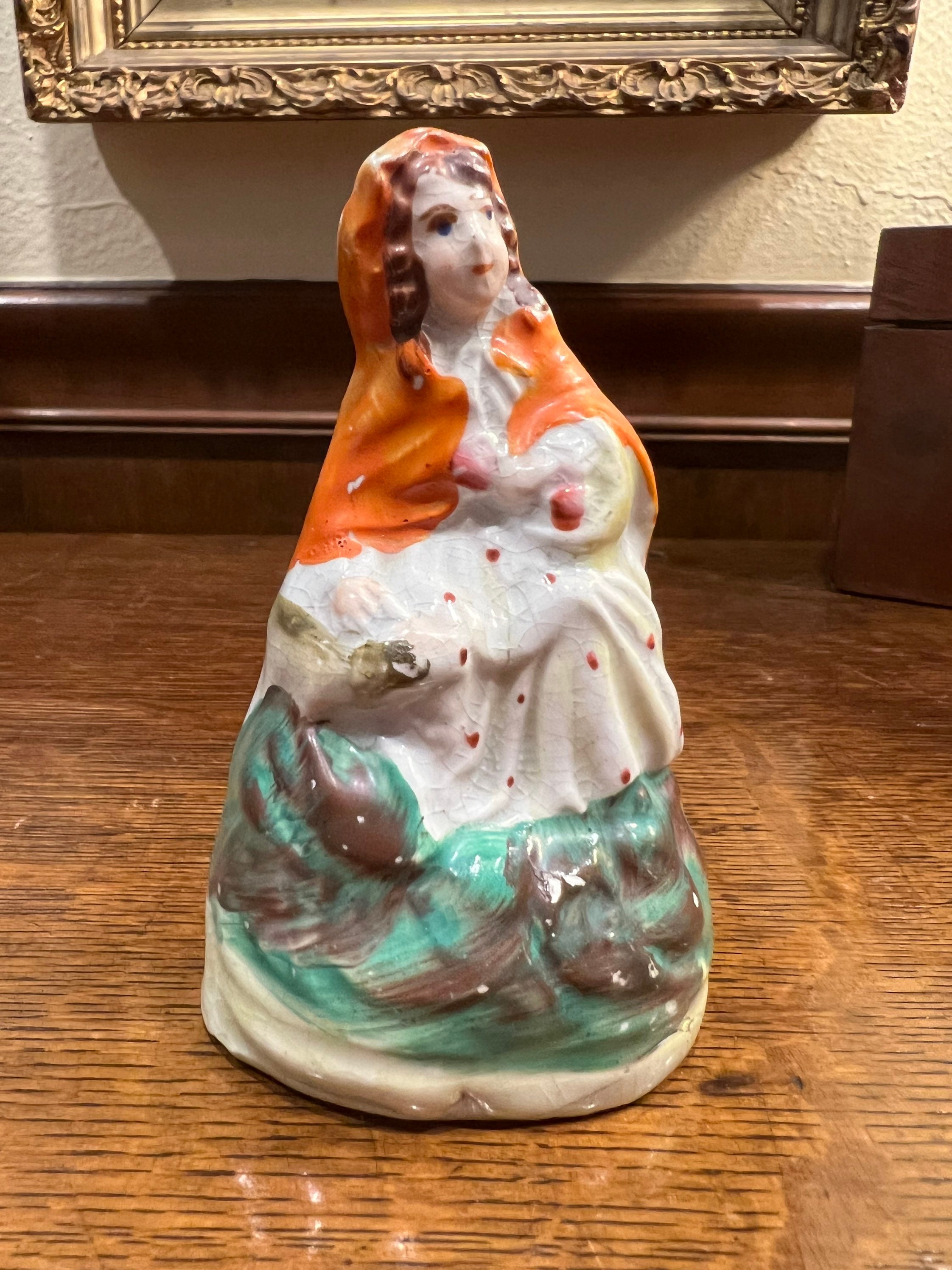 Antique Staffordshire Miniature Red Riding Hood - Etsy