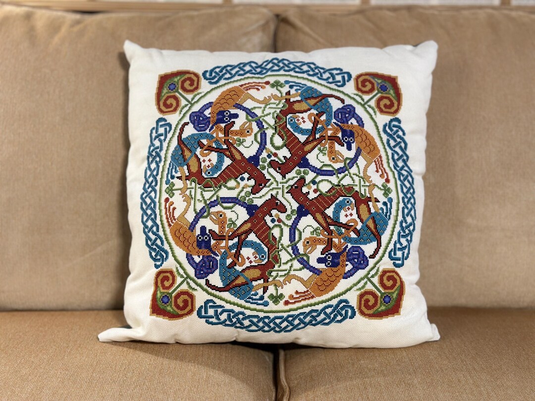 Colorful Petit Point Needlepoint Pillow - Etsy