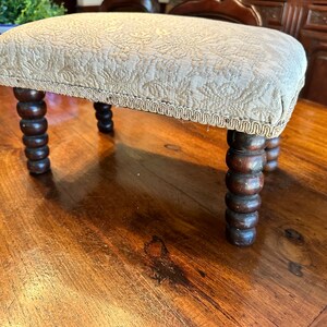 Antique Spool Leg Footstool - Etsy