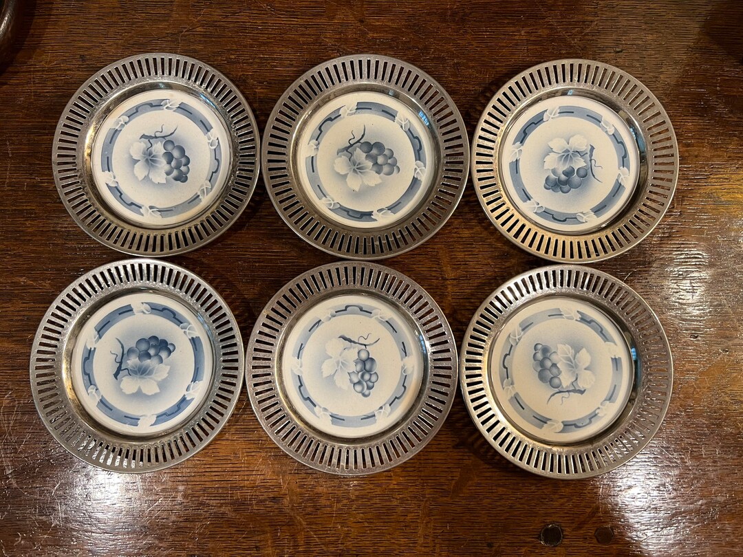 Set of 6 Blue & White Delft Coasters - Etsy