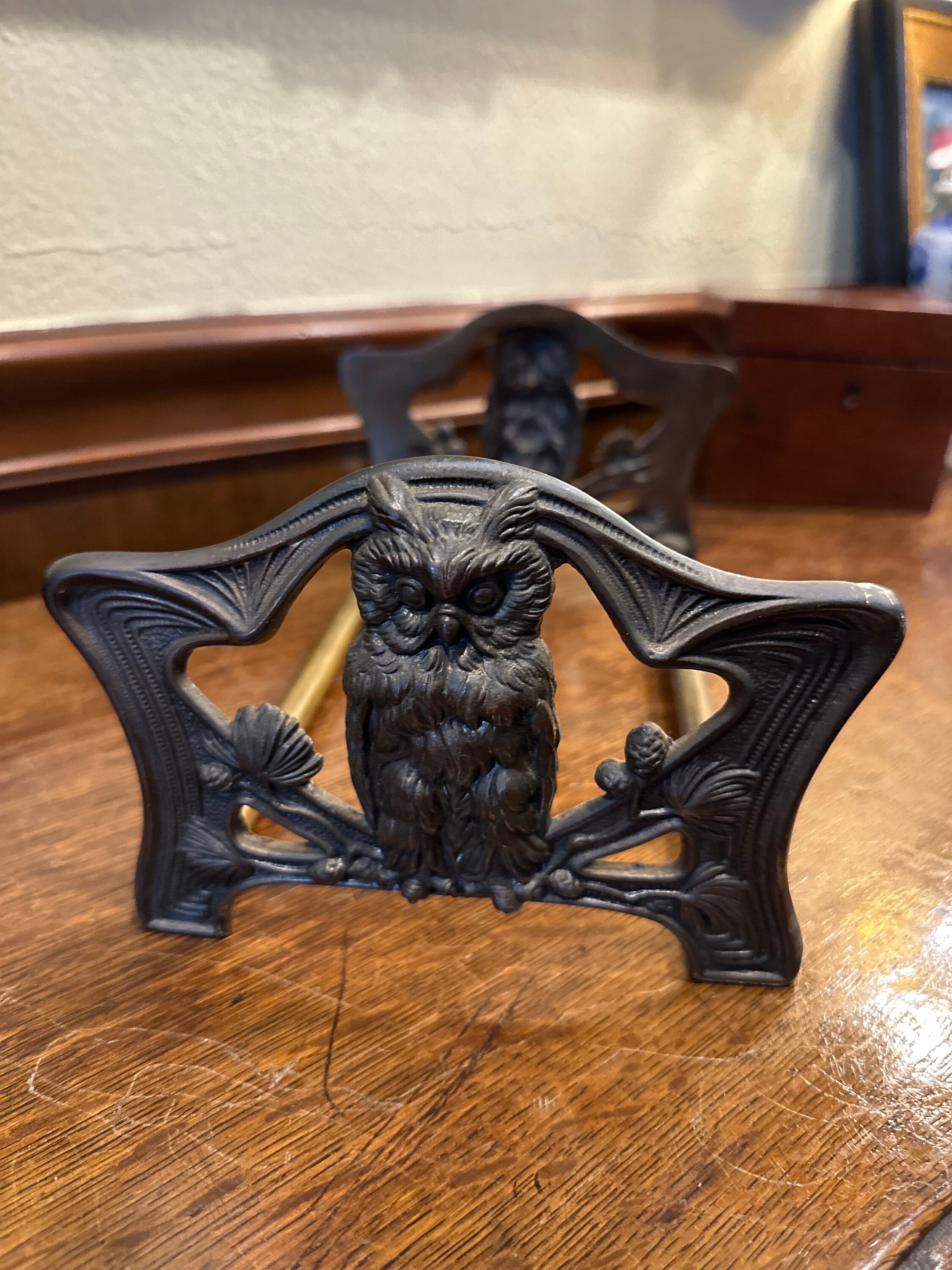 Antique Tabletop Owl Book Holder Slide - Etsy