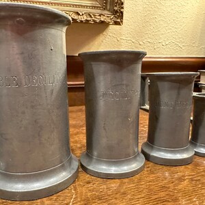 Set of 7 Antique French Pewter Measuring Tankards - Etsy