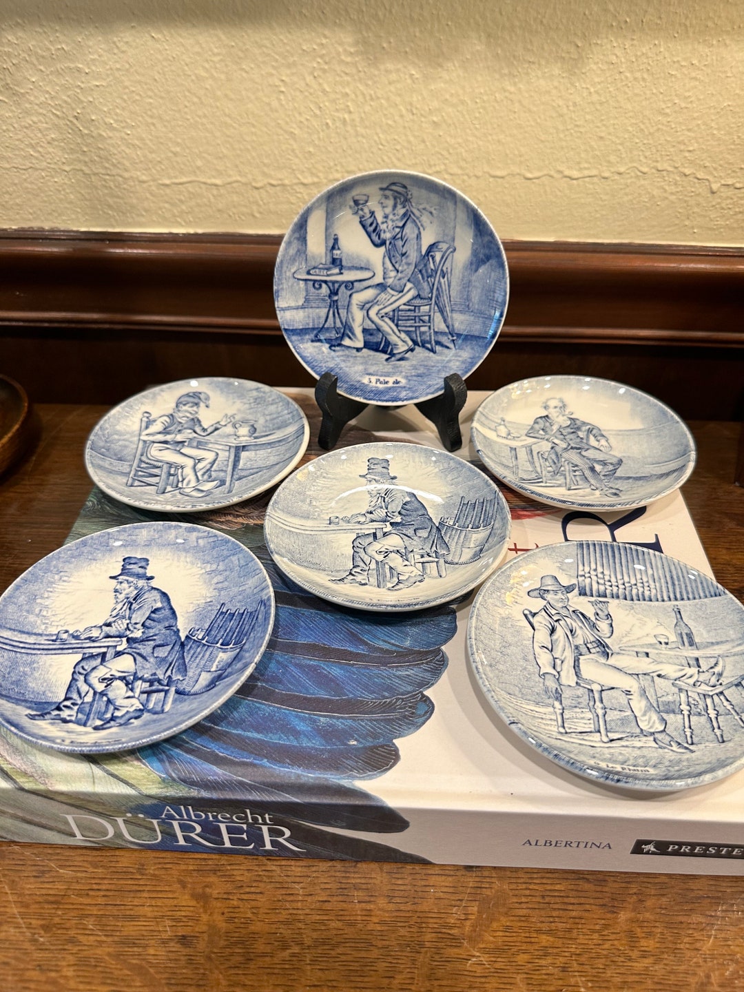 Blue and White Boch Delft Coasters - Etsy