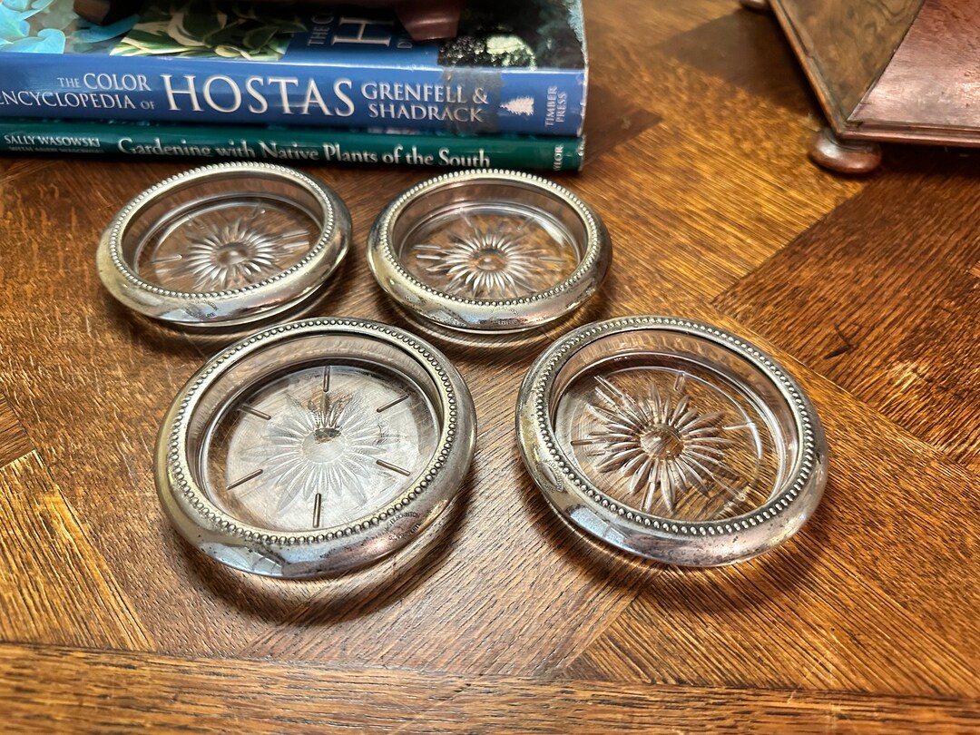 Vintage Silverplate Coasters Set of 4 - Etsy