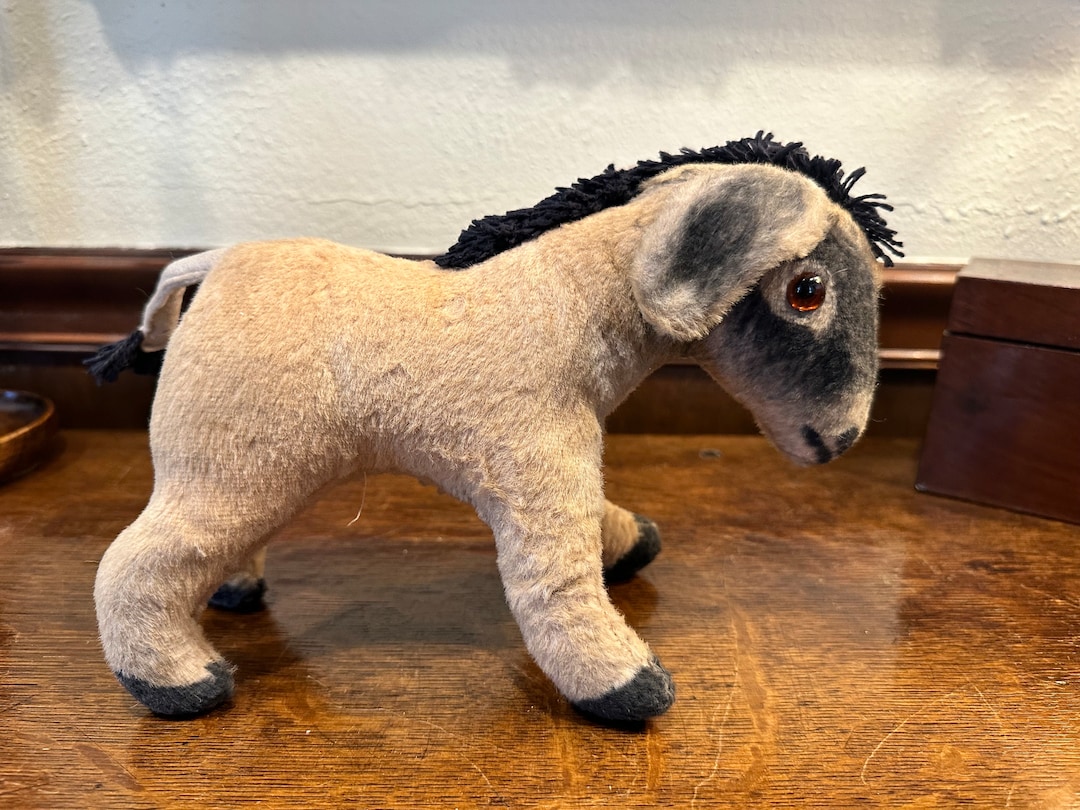 Vintage Steiff Donkey Glass Eyes Plush German Vintage Stuffed Toy - Etsy