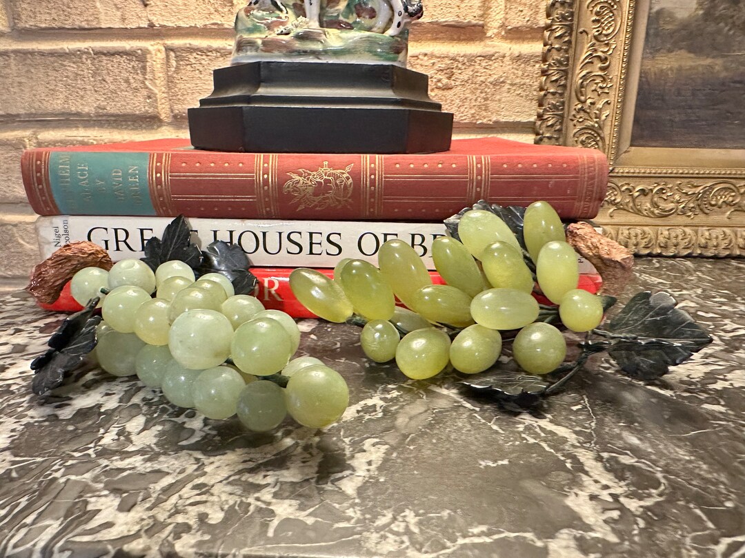 Italian Alabaster Stone MCM Grapes Set of 2 - Etsy