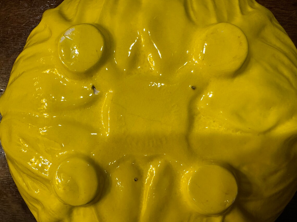 Vintage Yellow Cabbage Leaf Bowl - Etsy