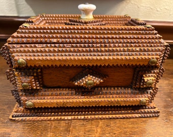 Tramp Art Cigar Box - Etsy