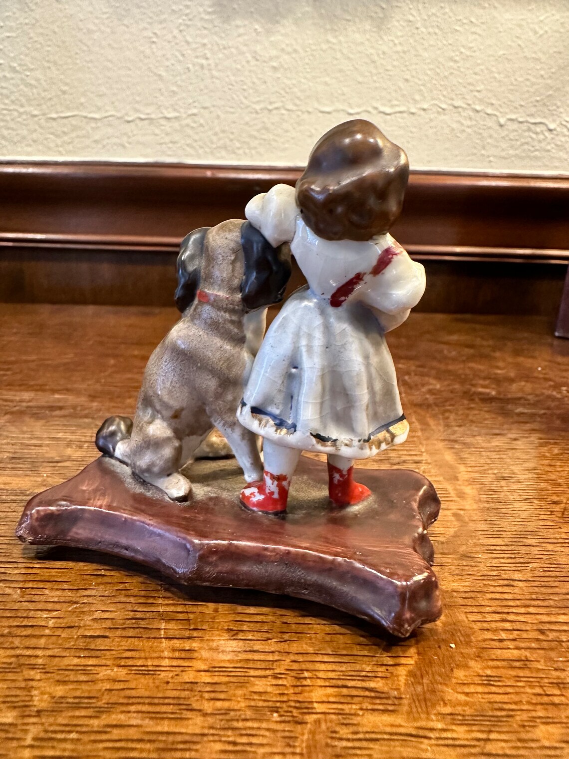 Staffordshire Style Girl and Dog Match Striker - Etsy