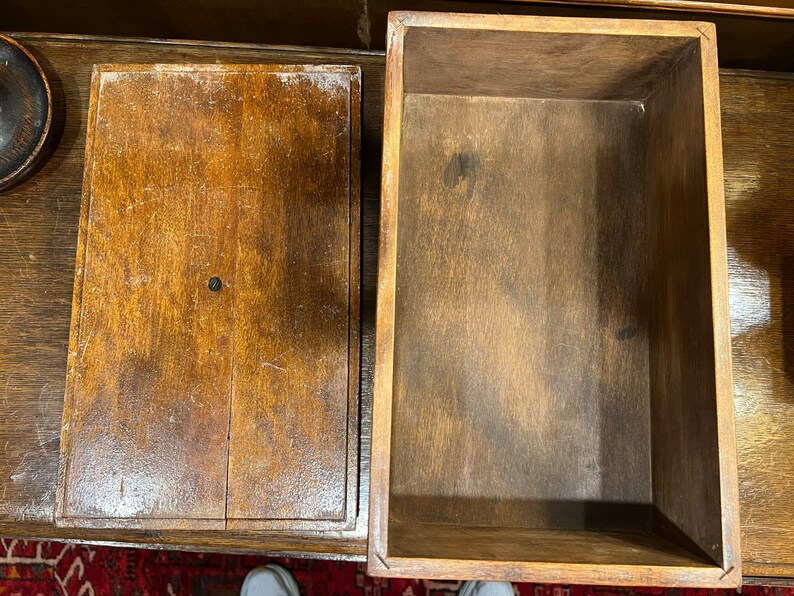 Antique Carved Wood Box Bible Box - Etsy