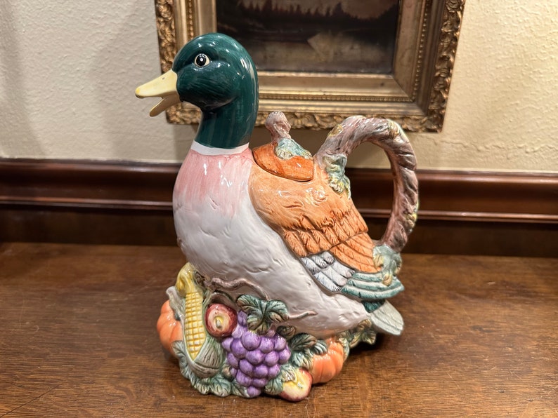 Vintage Fitz and Floyd Thanksgiving Duck Pitcher - Etsy