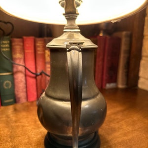 Antique Pewter Tea Pot Table Lamp - Etsy