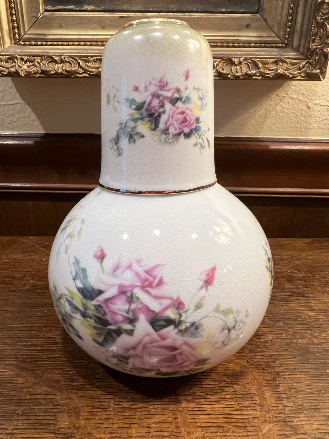 Ceramic Carafe With Roses - Etsy