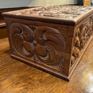 Antique Carved Wood Box - Etsy