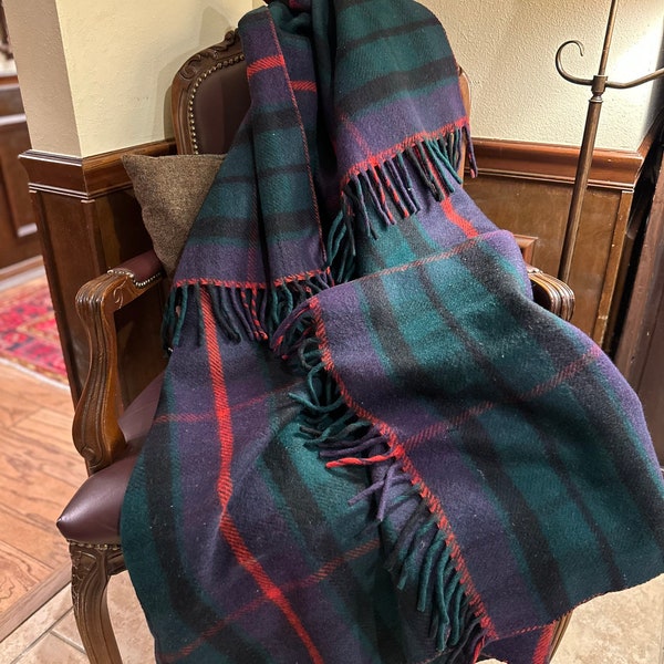 Plaid Wool Throw - Etsy