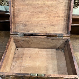 Antique Carved Wood Box - Etsy