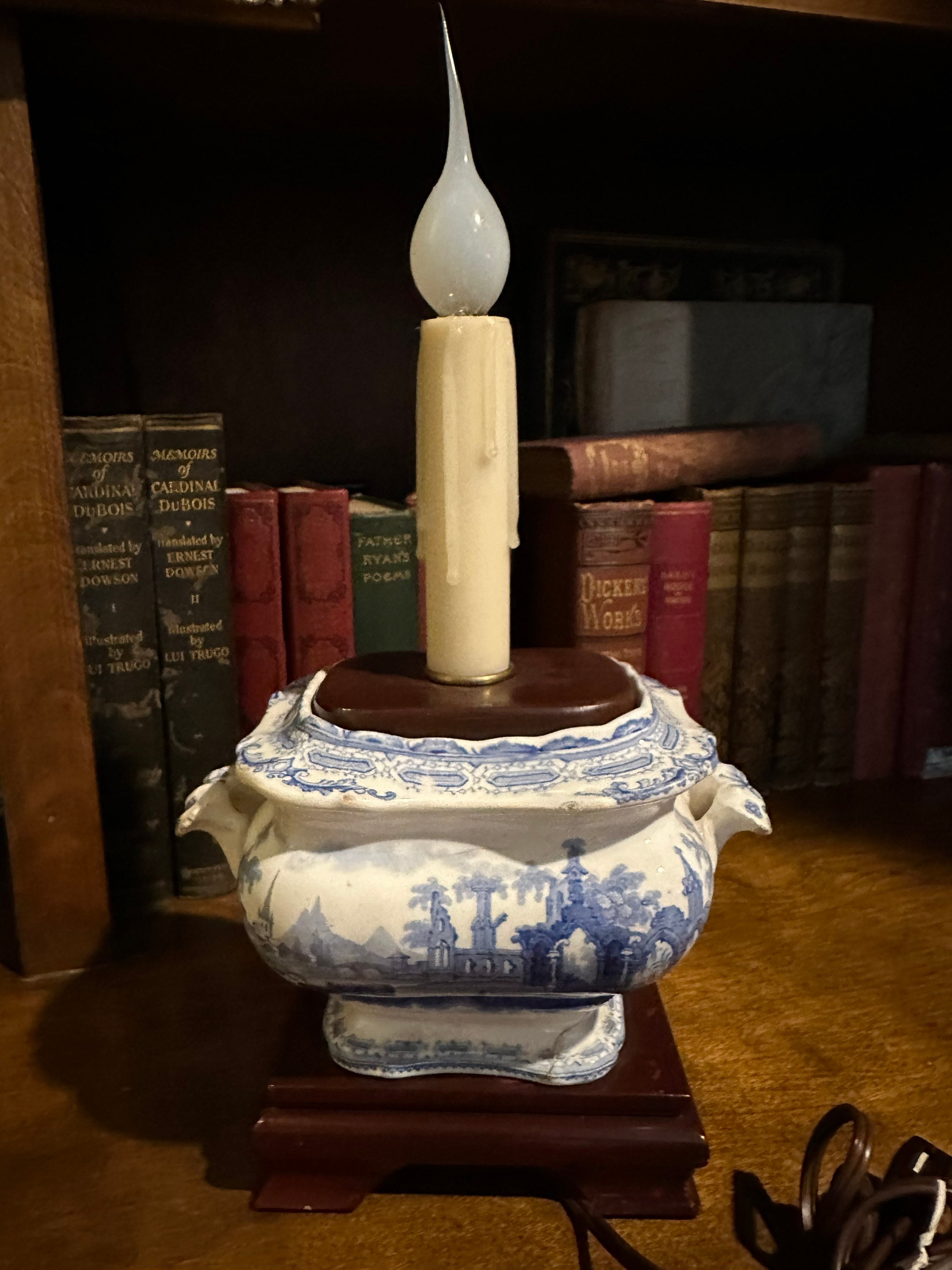 Pair of Blue and White Sugar Lamps - Etsy