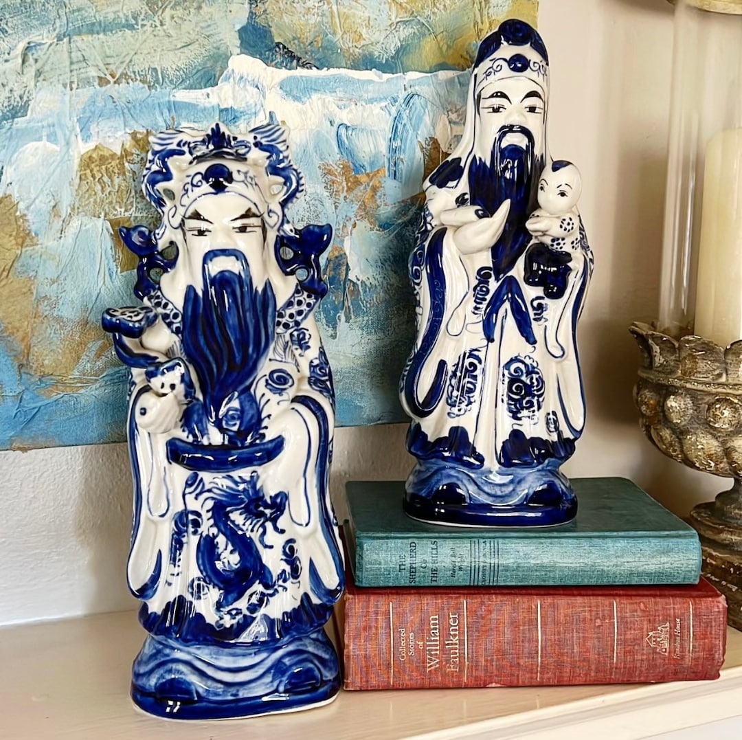 Fu and Lu Chinese Gods of Luck - Etsy