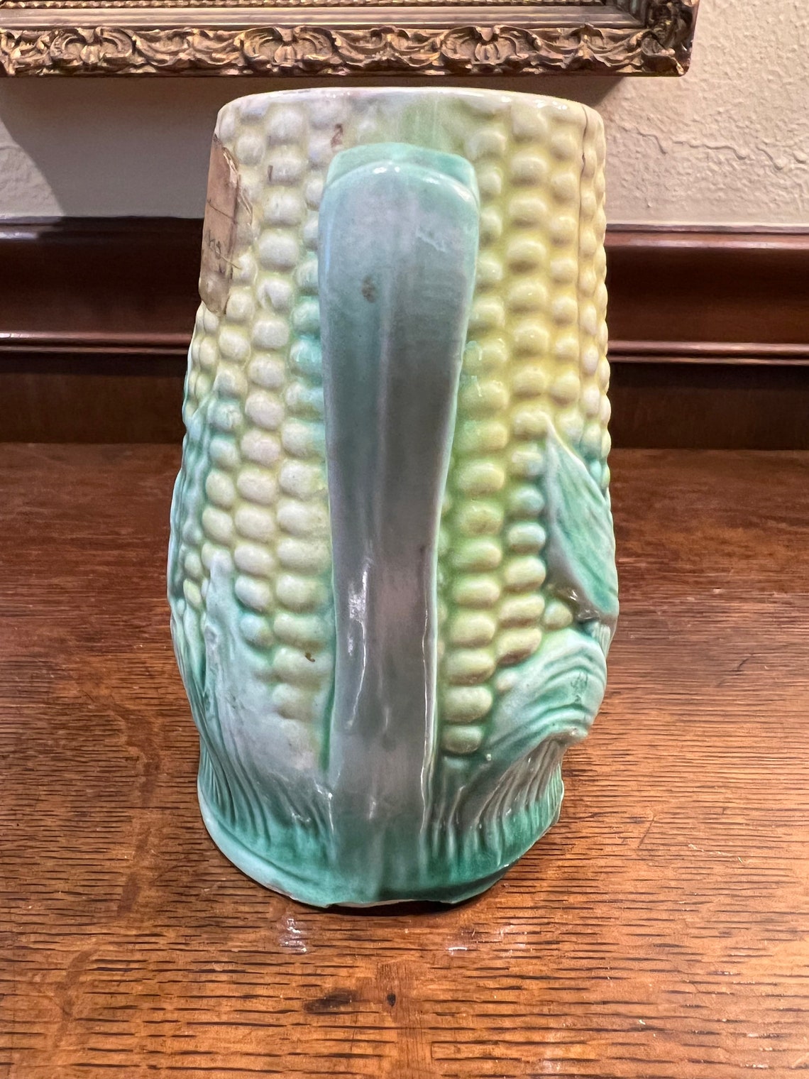 Antique Majolica Corn Pitcher - Etsy