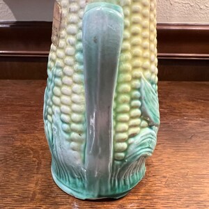 Antique Majolica Corn Pitcher - Etsy