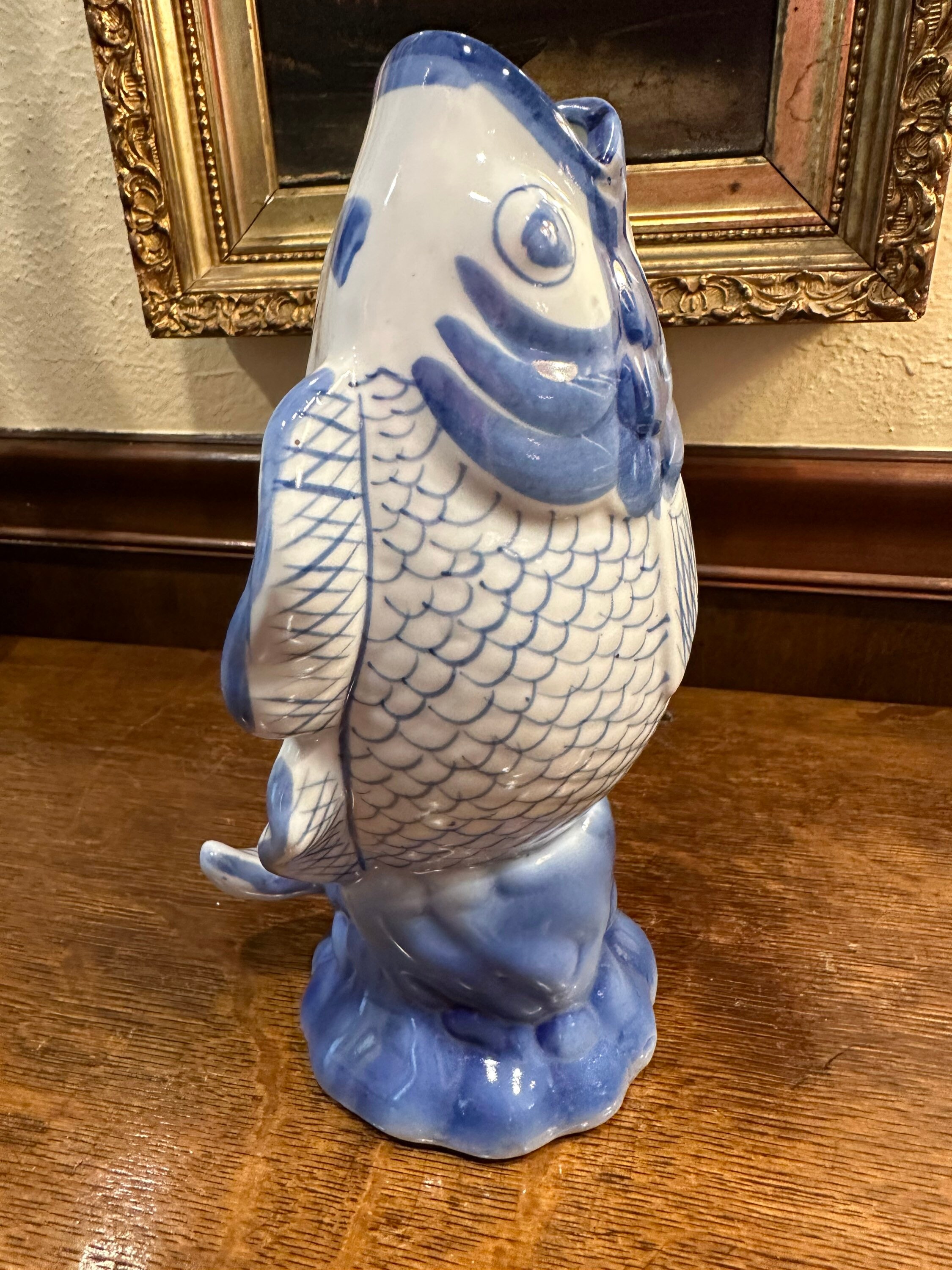 Blue and White Fish Vase - Etsy