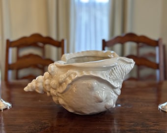 Ceramic Conch Planter, Vintage Shell Form Planter, Beach Decor, PV671 ...