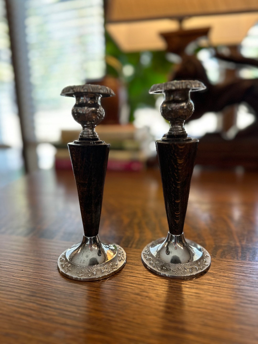 Antique English Candlesticks - Etsy
