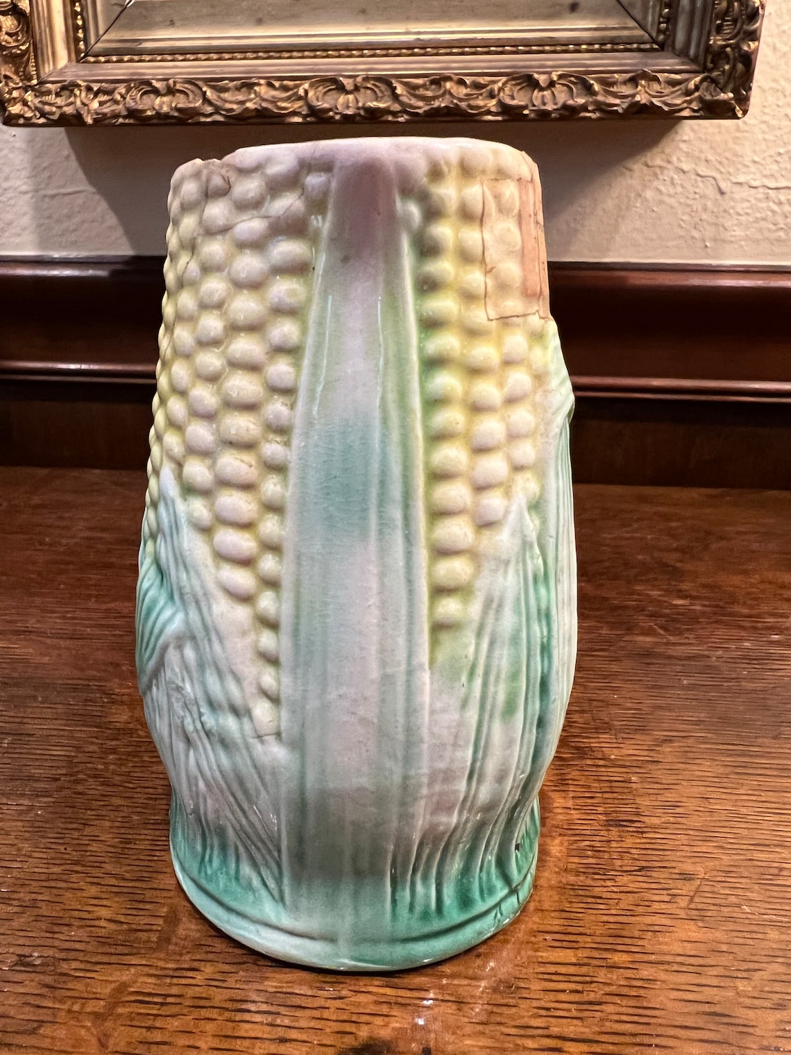 Antique Majolica Corn Pitcher - Etsy