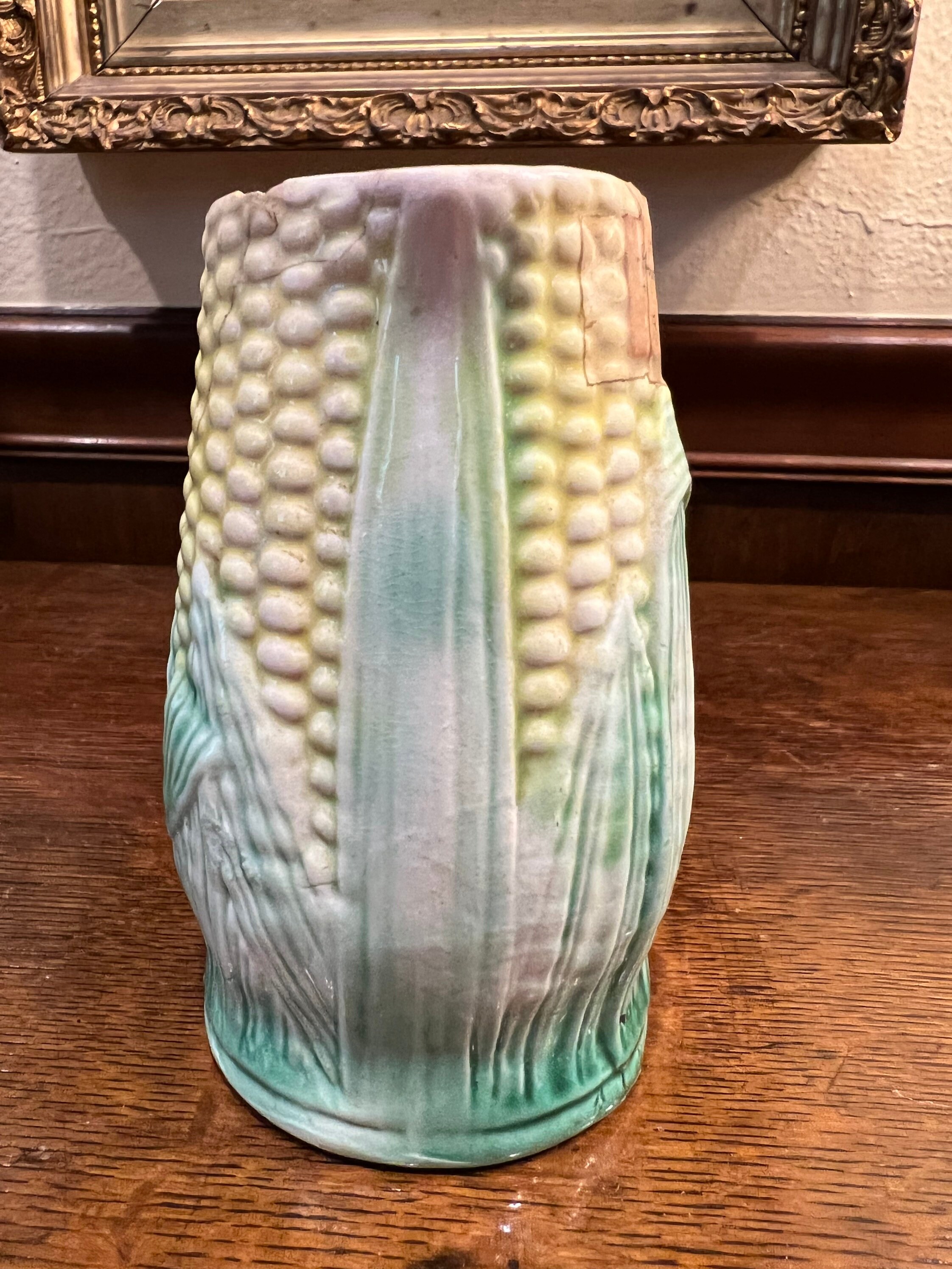 Antique Majolica Corn Pitcher - Etsy