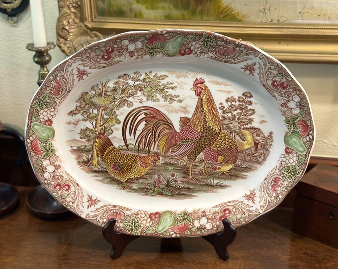 Rooster Chicken Platter - Etsy