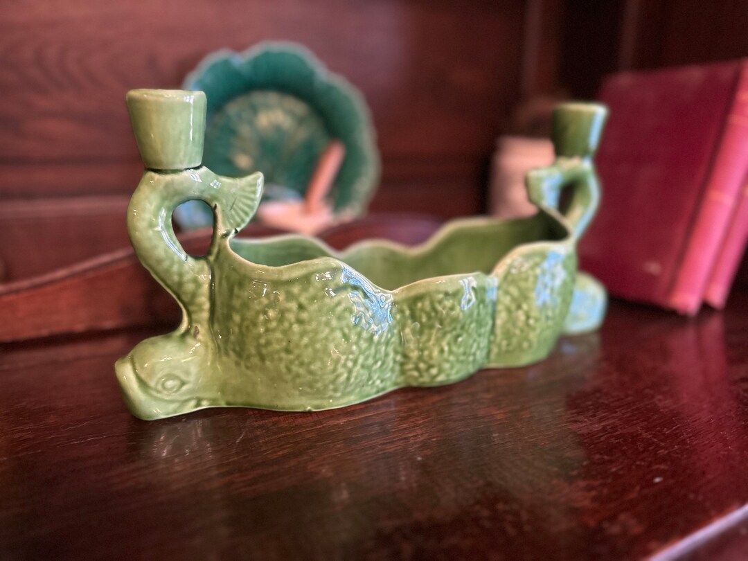 Green Camark Koi Planter With Candle Holders - Etsy