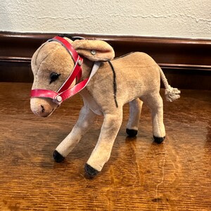 Vintage Steiff Donkey Glass Eyes 1950s Retro Mid Century Plush German ...