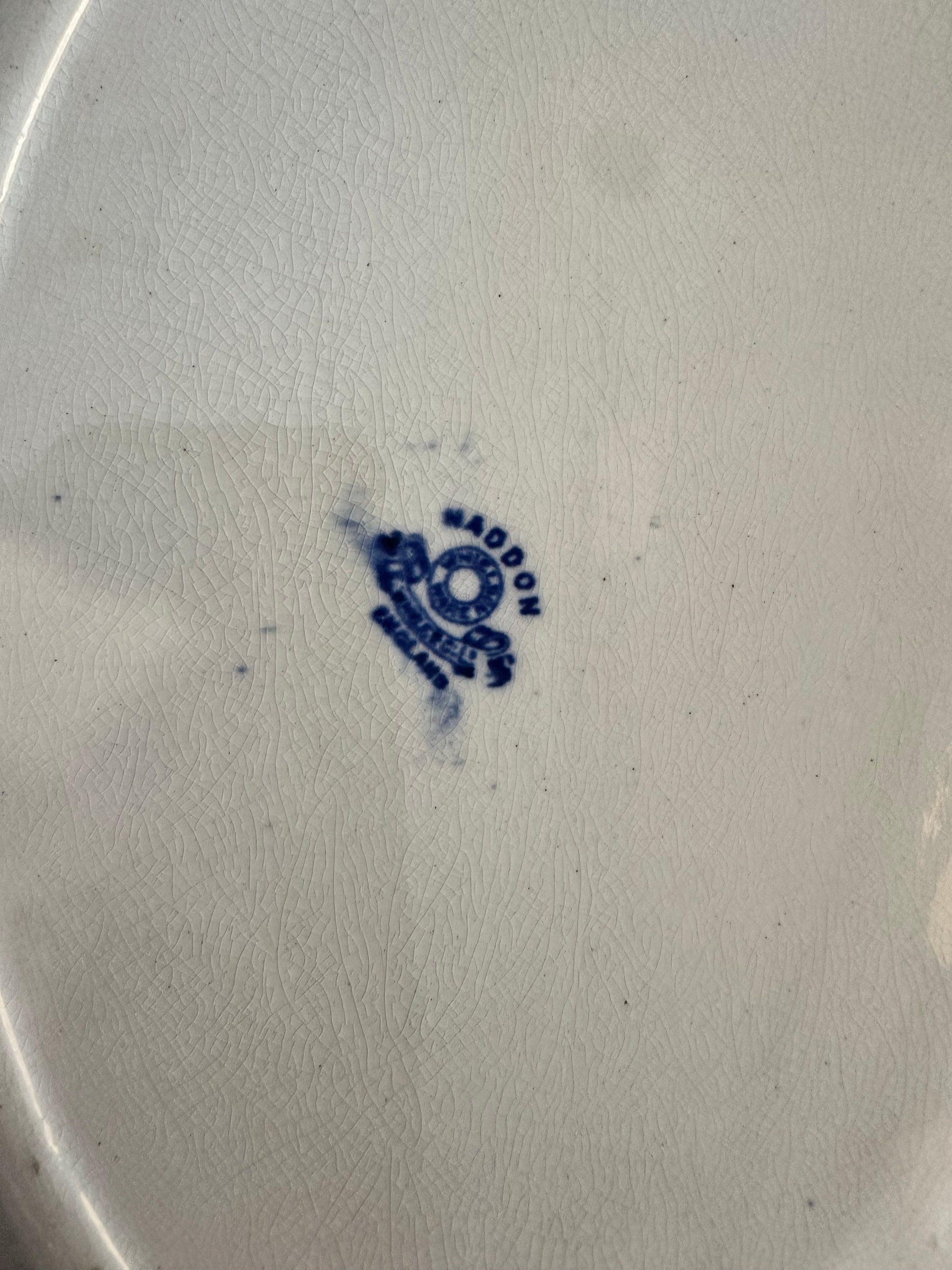 Antique Flow Blue Platter - Etsy