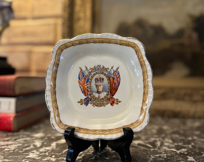 Antique King Edward VIII Coronation Trinket Dish Coaster - Etsy