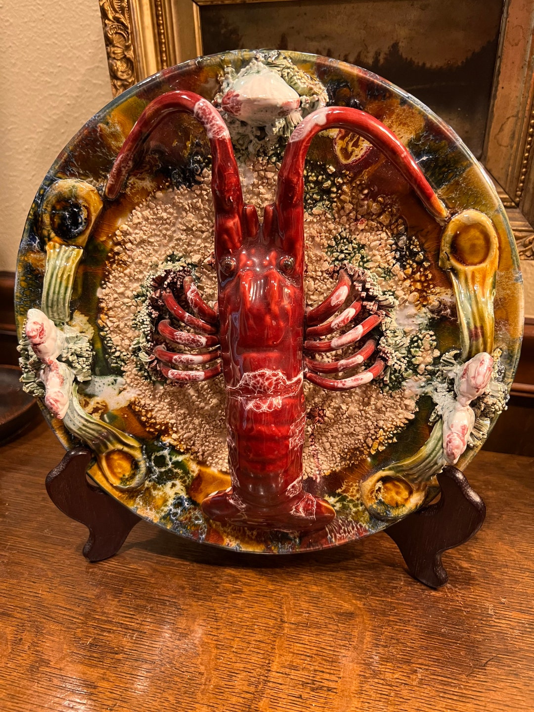 Palissy Lobster Plate Made in Portugal - Etsy
