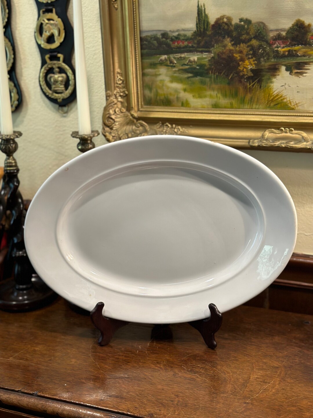 Antique Ironstone Platter Tunstall - Etsy